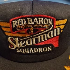 Accessories | Vintage Red Baron Stearman Squadron Pizza Snapback Hat ...